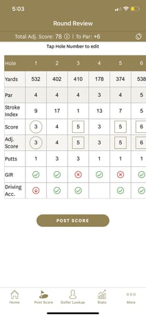 GHIN Mobile App Hole-by-Hole Score Posting Instructions: